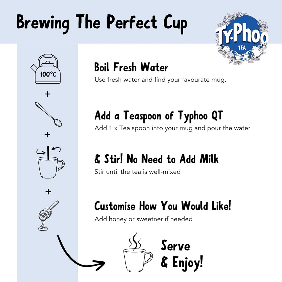 Typhoo QT - One Cup Instant Tea (With Whitener)